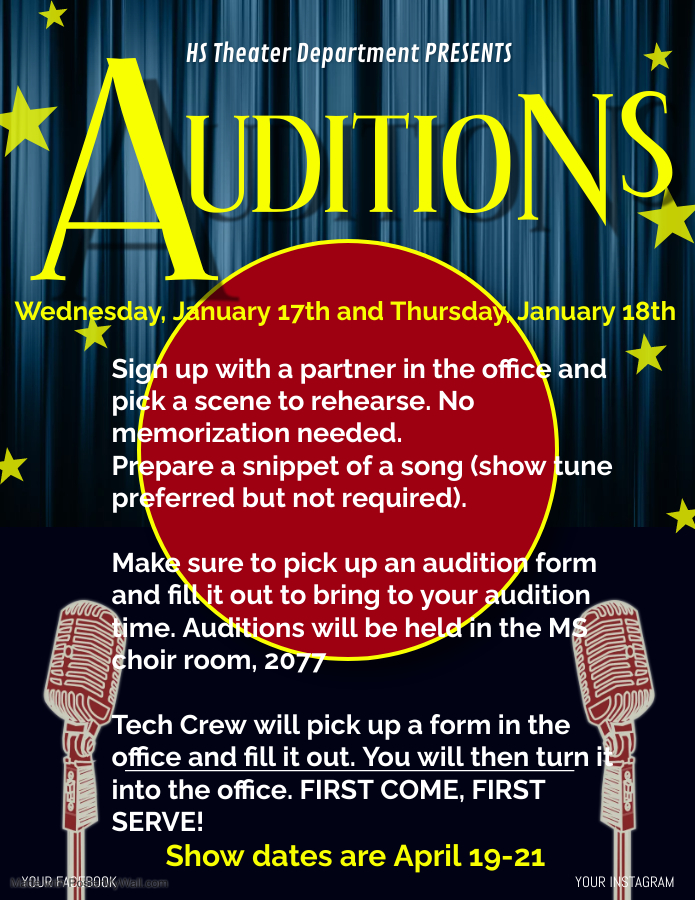 Hunchback-audition-poster | St. Mary's Springs Academy